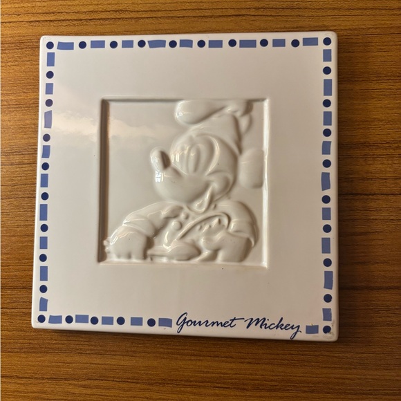 Disney | Accents | Vintage Gourmet Mickey Mouse Tea Trivet Hot Plate ...